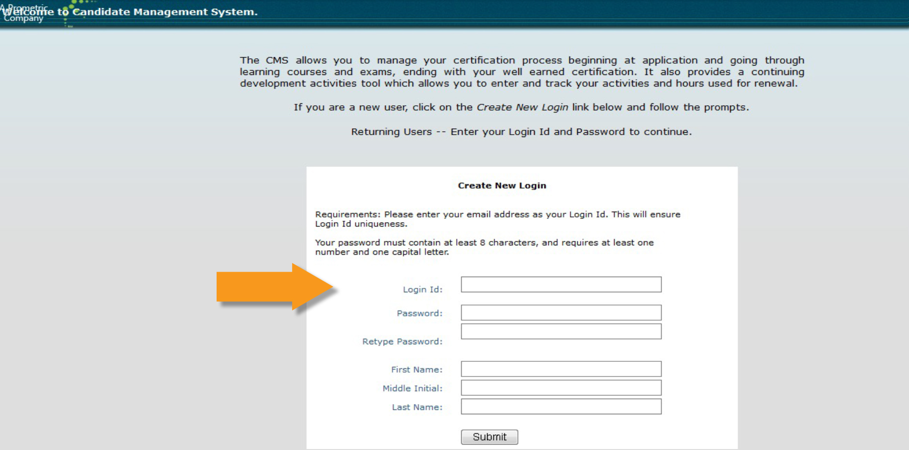 CGMS Application Process